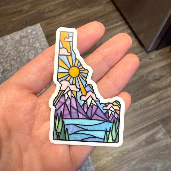 Idaho Falls Sticker, Stained Glass Idaho Falls Vinyl Sticker, Idaho ...