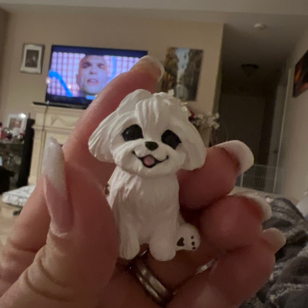 Mini Maltese Resin Hand Sculpted and Cast Collectible - Etsy