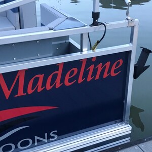 Custom Boat Decals Pontoon Name Raised Domed | Etsy