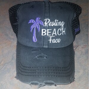 Resting Beach Face Hat Perfect for Girls Trip or Summer Vacation ...