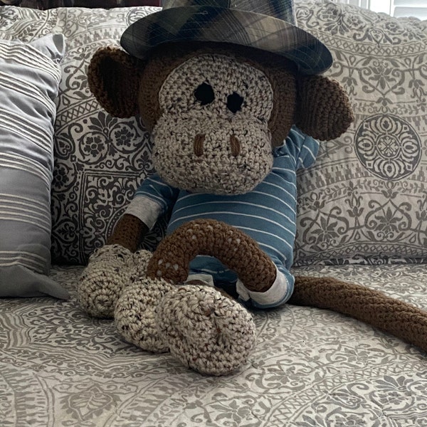 Mike the Monkey Amigurumi Crochet Pdf Pattern EN, DK & NL - Etsy