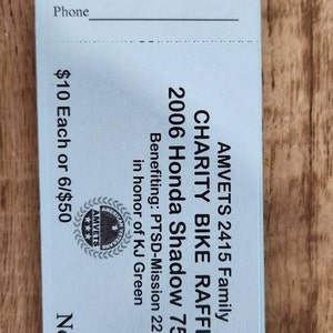 1,000 Custom Printed Raffle Tickets for Your Fundraiser. Card Stock of ...