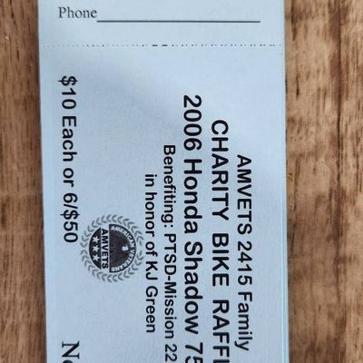 1,000 Custom Printed Raffle Tickets for Your Fundraiser. Card Stock of ...