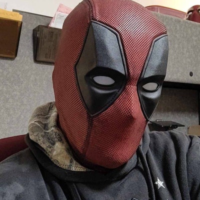 X-force Grey Deadpool Costume Cosplay Mask With Magnetic Eyes - Etsy
