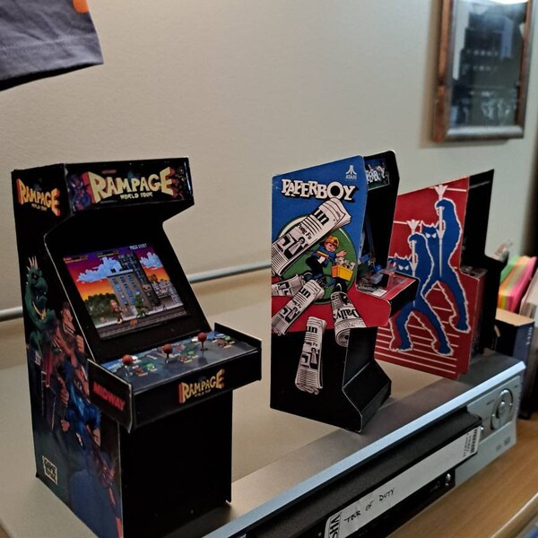 1/12 Scale Mini Arcade Cabinet, Miniature Dollhouse 80s 90s Mini Arcade ...