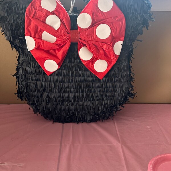 Pinata Black Mouse With Bow - Etsy