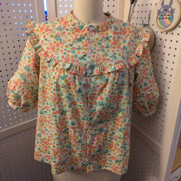 Raida Blouse PDF Sewing Pattern | Circular Yoke & Billowy Bodice | Digital Download - Etsy