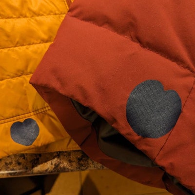 Puffer Jacket Repair BLACK Self-adhesive, Pre-cut Patches, Soft ...