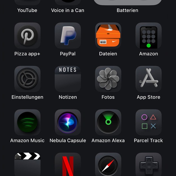 IPhone 15 Ios 17 Dark Mode Icons Pack - Etsy Canada