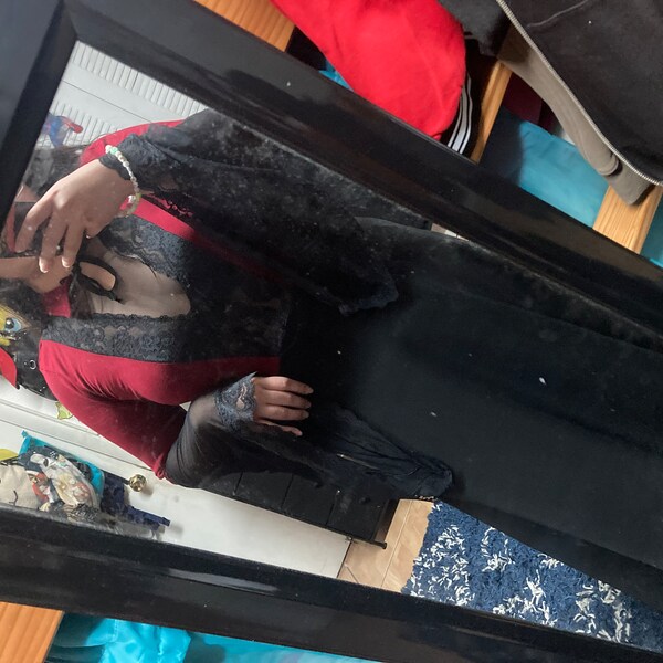 Crop Top Isabelle, Victorian, Gothic Top, Dark, Goth, Lace Top, Black ...