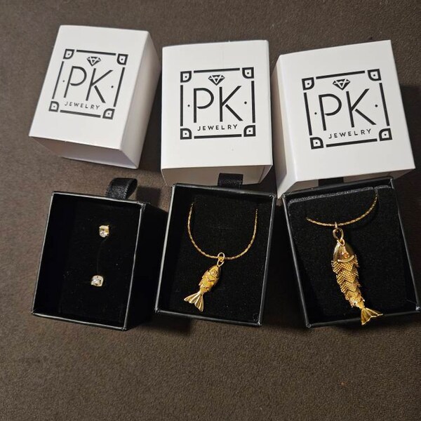 Movable 3D Articulated Fish Necklace, Pave Fish Necklace, Pisces ...