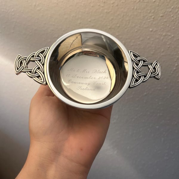 Personalised Quaich, Engraved Wedding Quaich, Scottish Wedding Gift ...