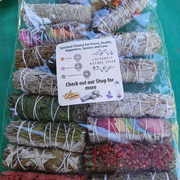 Sage Variety Pack, Smudging Bundle Set, SAGE BUNDLE 18 PCS, 18 Pack ...