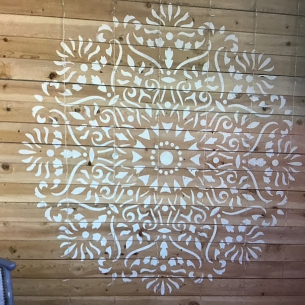 Chinese Japanese Blossom Cherry Chapel Mountain Stencil for Painting ...