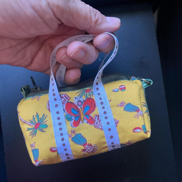 Tiny Duffle Pattern - (PDF FORMAT) Miniature Zippered Keychain, Bag ...