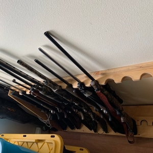 Oak Wooden Gun Rack Stand Antique Rifle Shotgun Presentation | Etsy