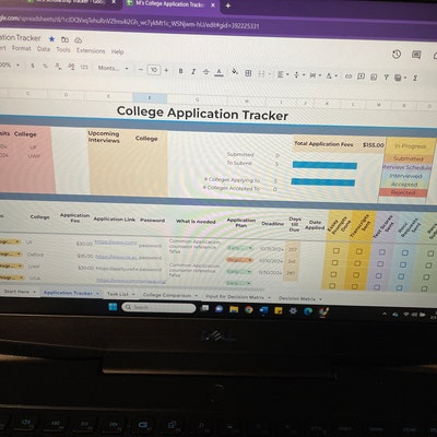 College Application Tracker College to Do List Organizer ADHD Student ...