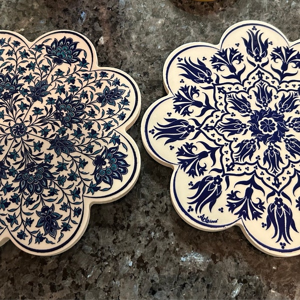 Turkish Ceramic Tile Set 4 Splash Back, Kitchen, Bathroom, Traditional ...