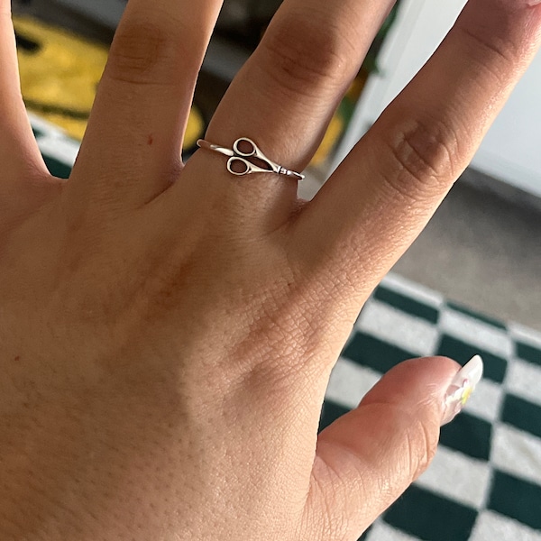 Sterling Silver DAINTY Scissor Ring - Scissors - Hairdresser - Hair ...