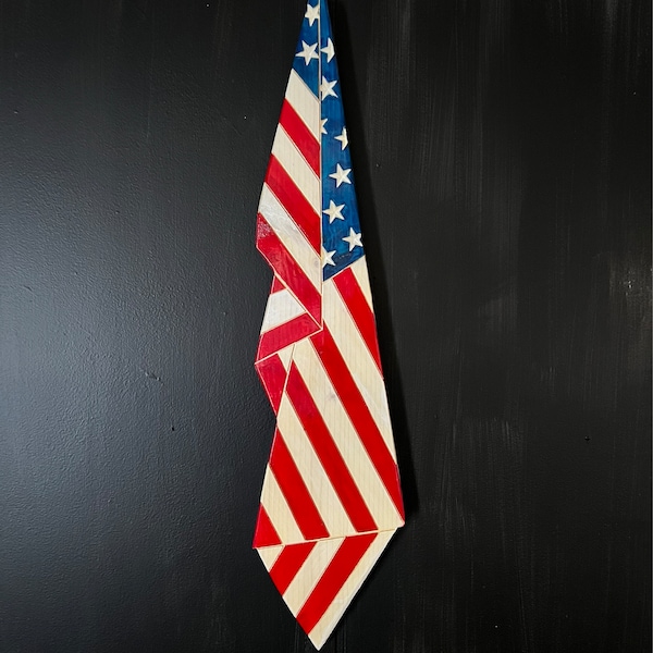 Draped Standing American Flag CNC Template .c2d Downloadable File ...