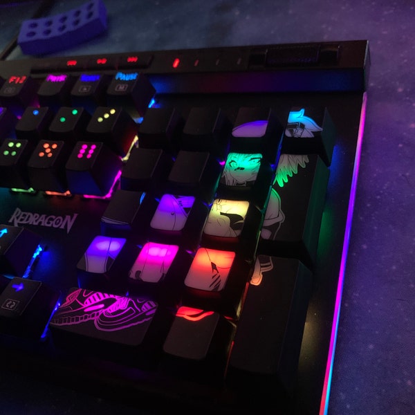 Custom Anime Backlit Keycap Mod Pack - Projekt Melody Numpad - Etsy
