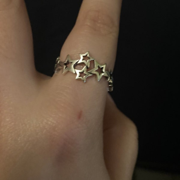 Minimalist Star Open Ring Sterling Silver – Vintage Stackable Band ...