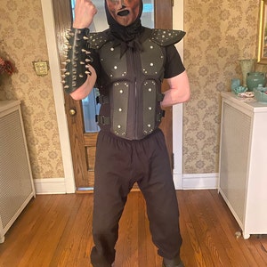 BULLDOZER Brutal Giant Spikes Genuine Leather Gauntlet Thrash Metal - Etsy