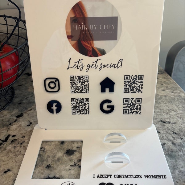 Custom Logo Social Media & Square Reader Holder Booth Display Market ...