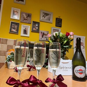 Personalised Flute Bridal Party Champagne Flutes | Etsy