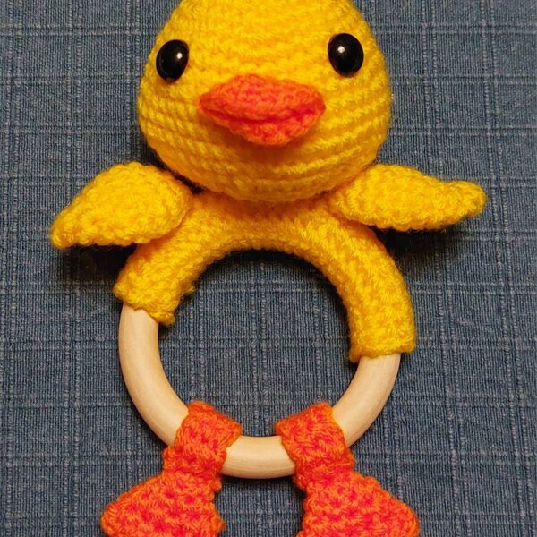 Duck Crochet Pattern Baby Rattle Amigurumi Pattern Duck Plush Crochet ...