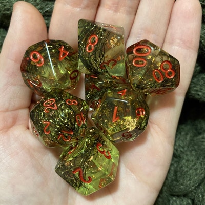Tangled Wood Dice Set, Polyhedral Dice, D&D Dice, Dungeons and Dragons ...