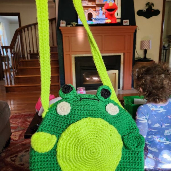 Crossbody Froggy Bag Crochet Pattern, Frog, Toad, Crochet Purse, Kawaii ...