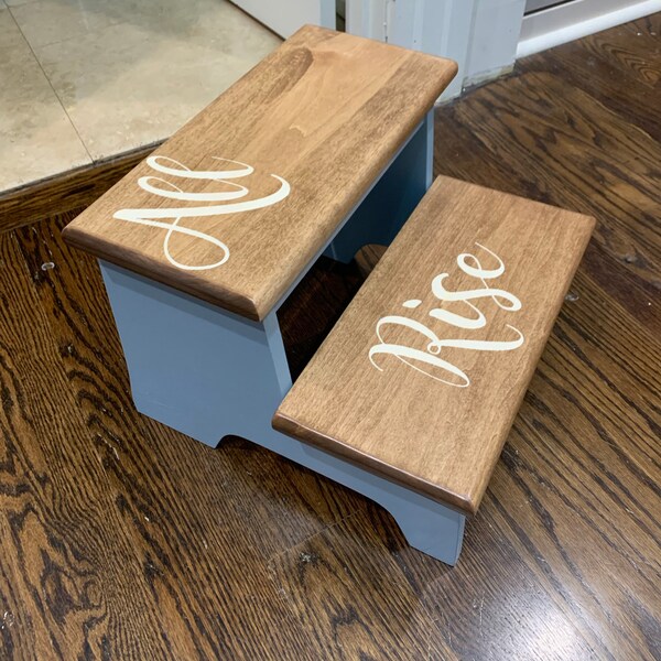 Customizable Step Stool - Wood Stool - Rustic Stool - Farmhouse Stool ...
