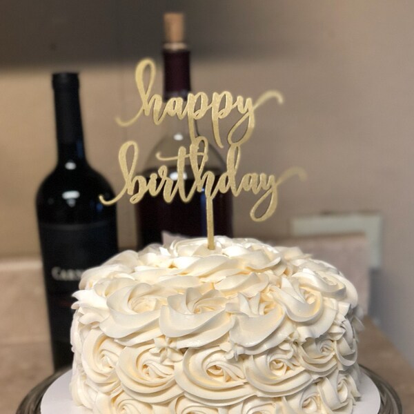 Happy Birthday Cake Topper / Birthday Cake Topper / Birthday Party ...