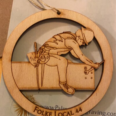 Personalized Steel Iron Worker Ornament, Iron Worker Ornaments, Iron ...