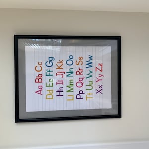 ABC Printable Wall Art, Colorful, Rainbow, Kids Room, Nursery Art ...