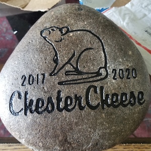 RAT MEMORIAL 7/8 STONE approx. Size 3 Designs to Choose From Engraved ...