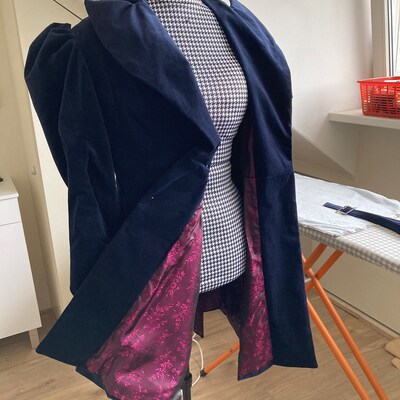 Victorian Skirted Jacket Around 1890 With Leg-o-mutton Sleeves Sewing ...