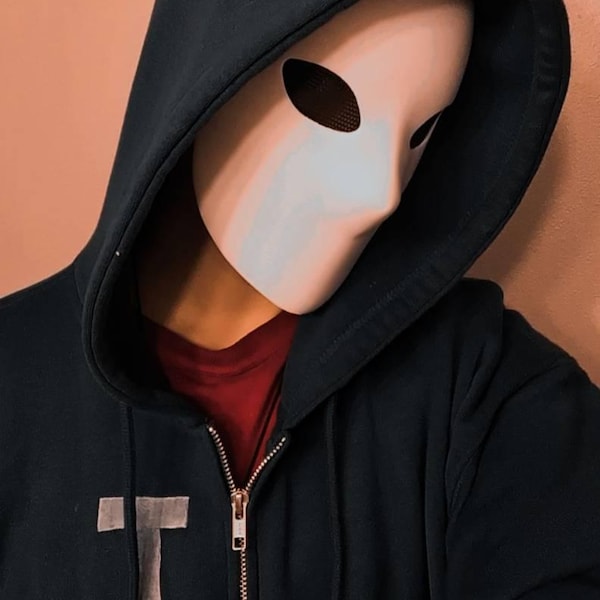 Phantom Mask | Minimalist Faceless Mask | 3D Printed Creepy Halloween ...