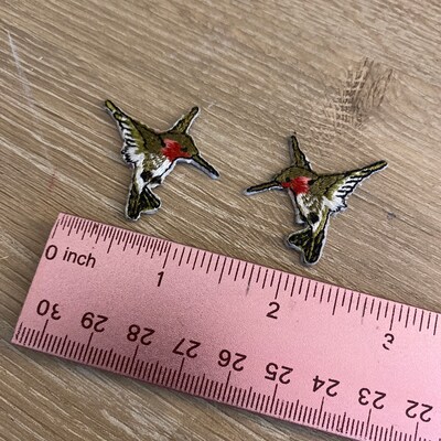 Hummingbird Bird Garden Spring Bird Watching Embroidered Iron on ...