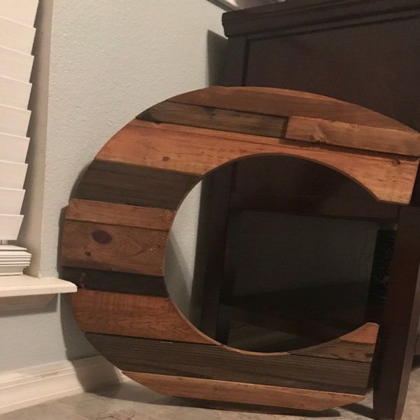 Large Wood Letters, Rustic Letter Cutout, Custom Wooden Wall Decor ...