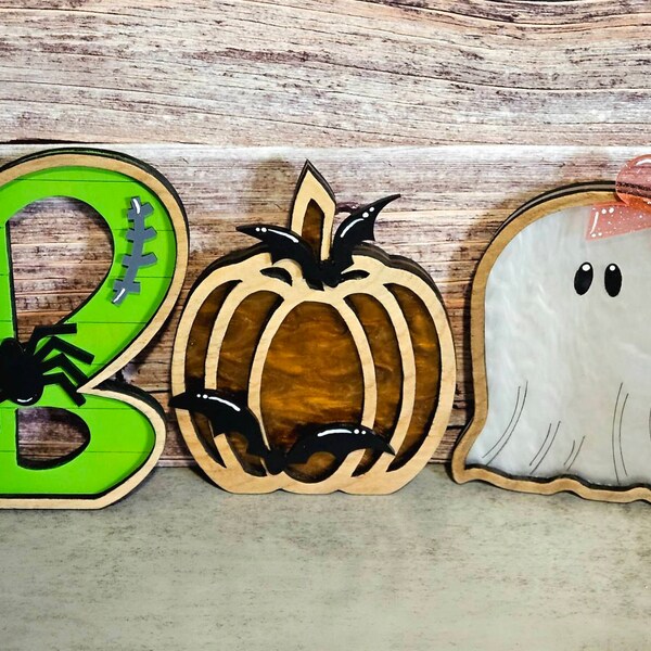 Halloween Laser Files, Halloween BOO Shelf Sitter, Pumpkin Ghost ...