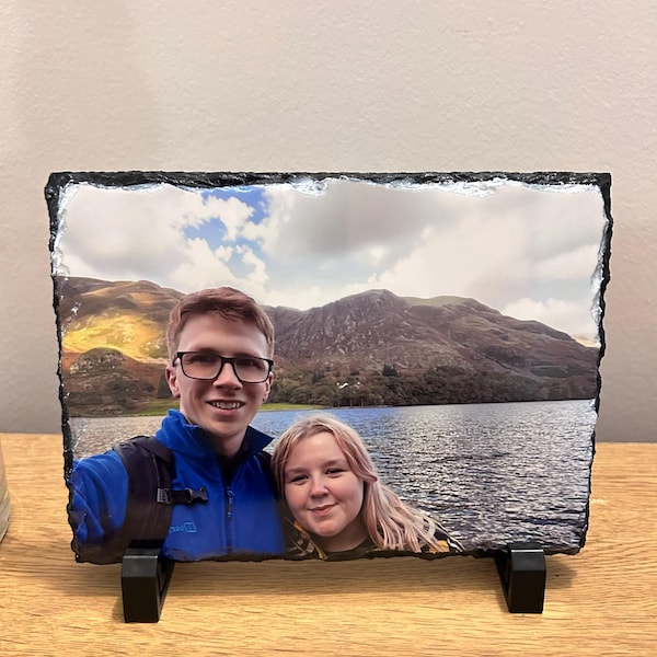 Personalised Photo Slate Gift - Custom Slate Photo Frame for ...