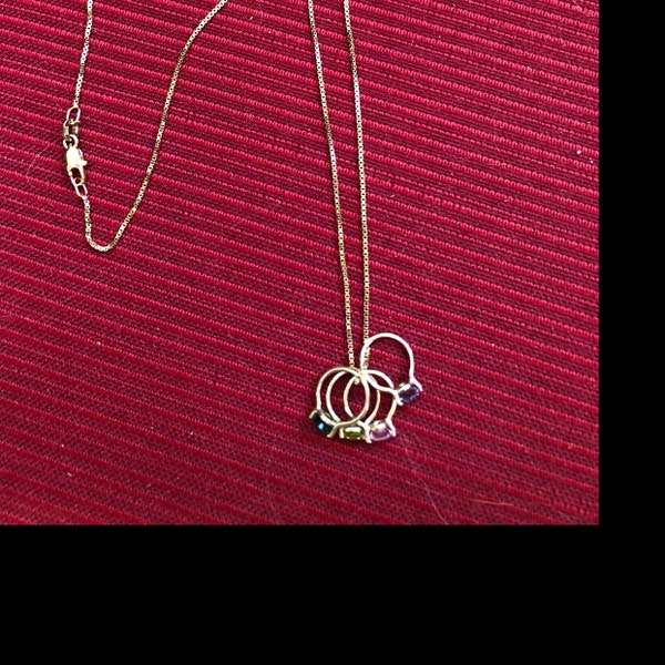 14k 10k Solid Gold Baby Ring - Birthstone Ring Charms - 14k Tiny Baby ...