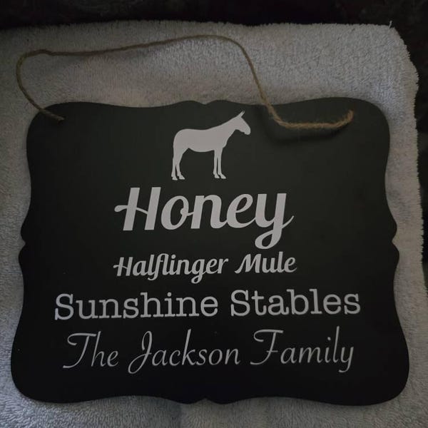 Stall Signs, Black Chalkboard, Scrolled Edge, Any Discipline - Etsy