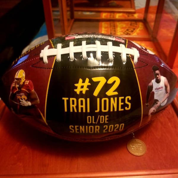 Custom Made Football - High School Senior Football Gift, Football Coach ...