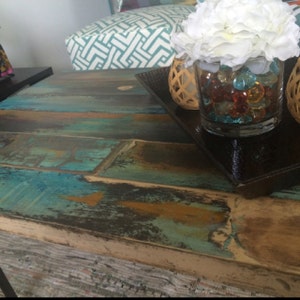 Modern Farmhouse Dining Table. Hand Painted Kitchen Table. Rustic Barn ...