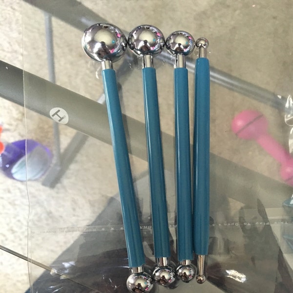 New 4 Piece Stainless Steel Modeling Ball Tool Set Fondant Cake ...
