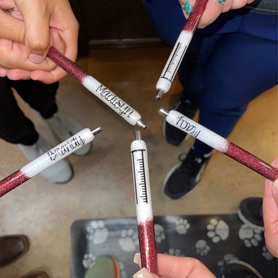 Nurse Syringe Needle Glitter Gel Pens Inkjoy 0.7 Personalized Custom ...