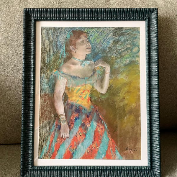 Eclectic Picture Frames Colorful Ridges Funky Decor Vintage Lime Green ...